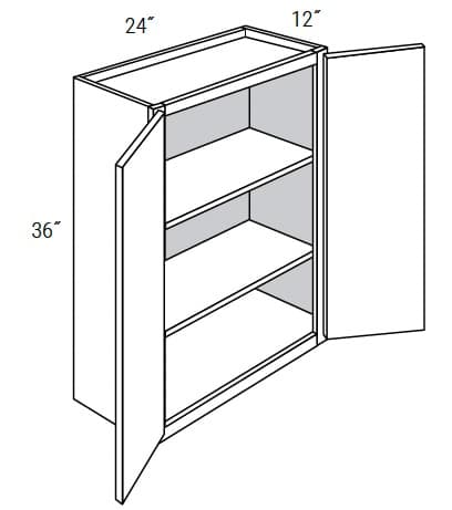 Petit - Wall Double Doors W/Butt Doors 36" Tall – Frugal Cabinets Online